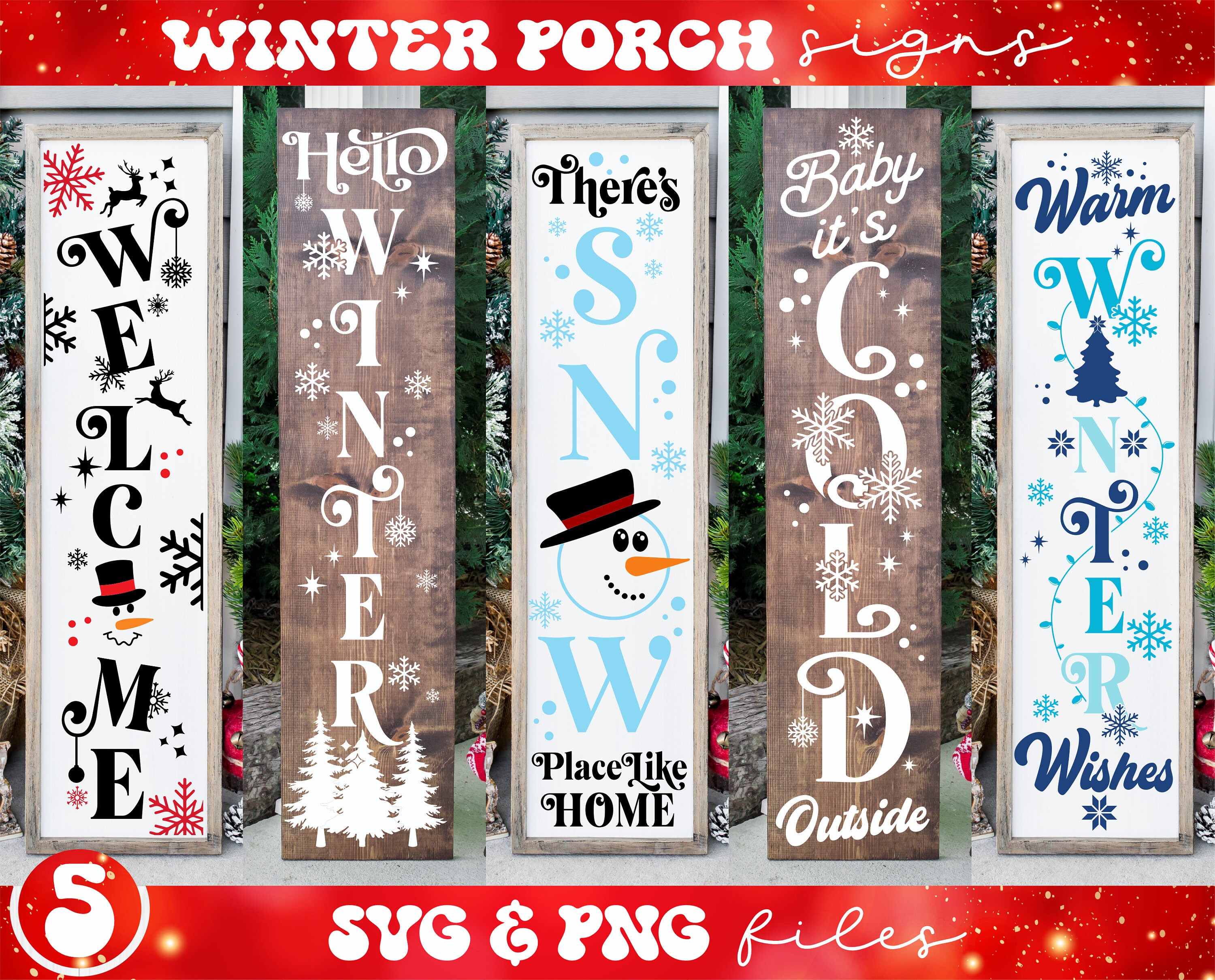 Winter Porch Sign Svg Bundle Winter Porch Sign Svg Winter - Etsy Canada