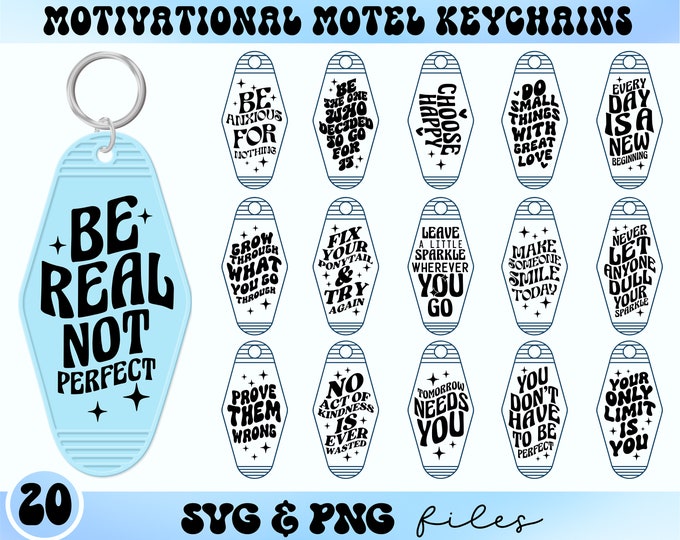 Motivational Motel Keychain SVG Bundle, Motivational Hotel Keychain Svg ...
