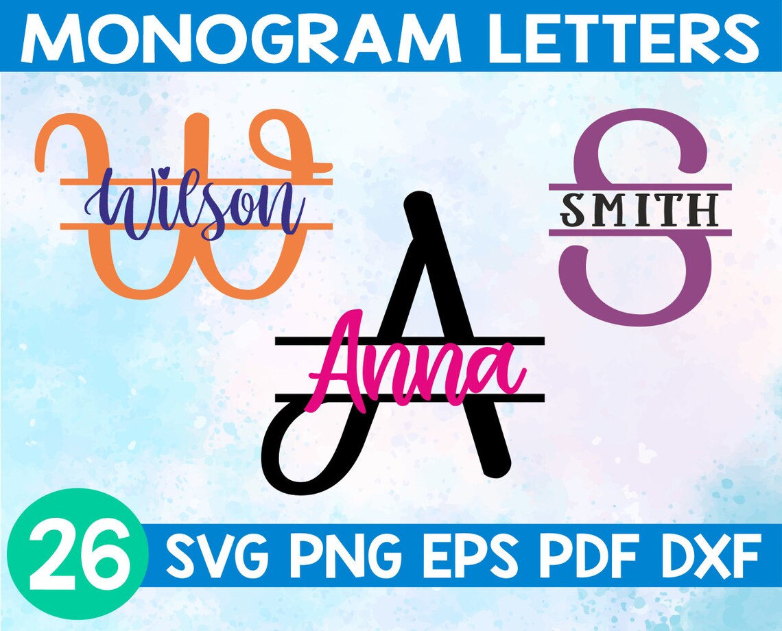 Split Monogram Alphabet Svgmonogram Alphabet Svgmonogram - Etsy