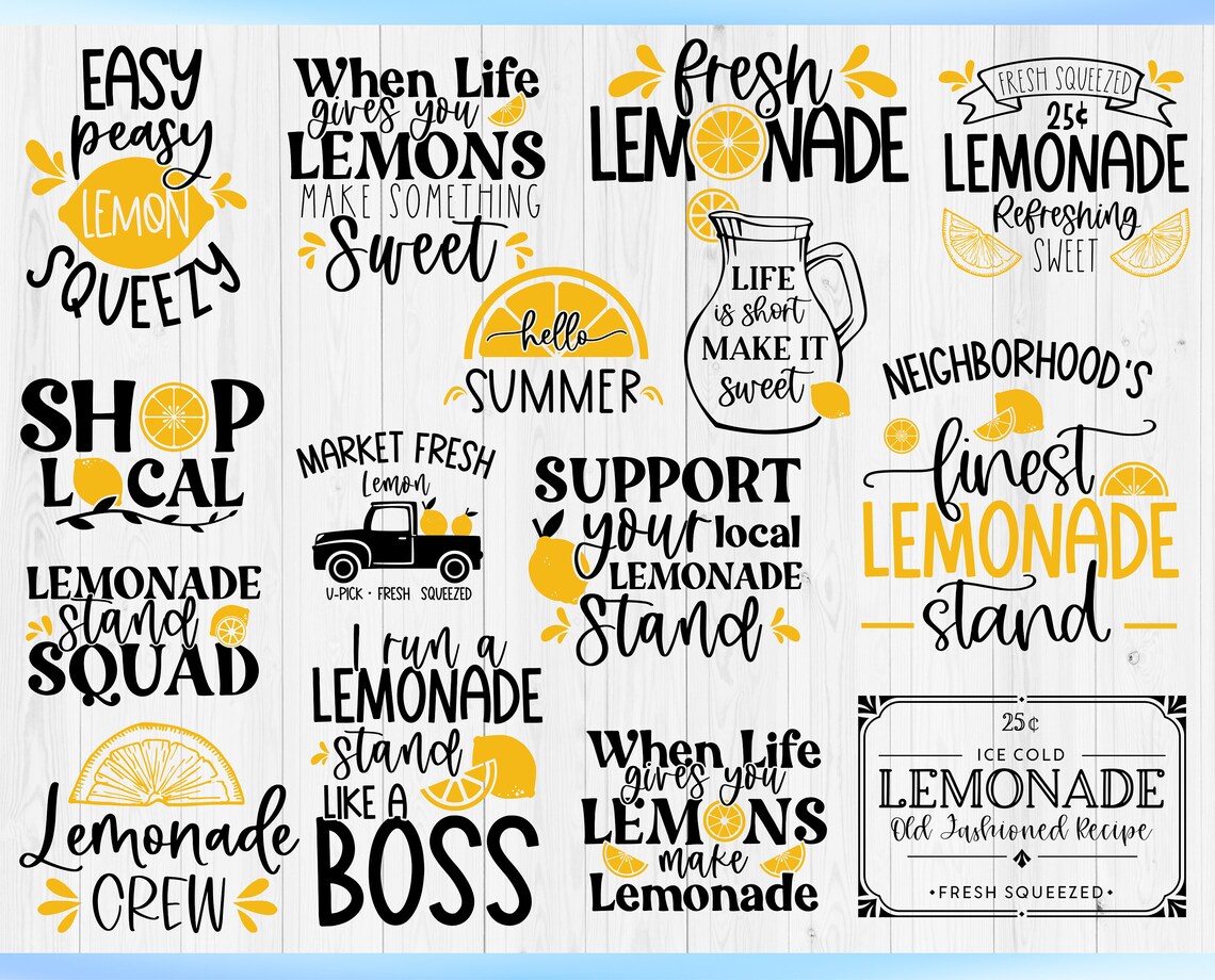 Lemonade SVG Bundlelemonade Stand Svglemonade Sign - Etsy