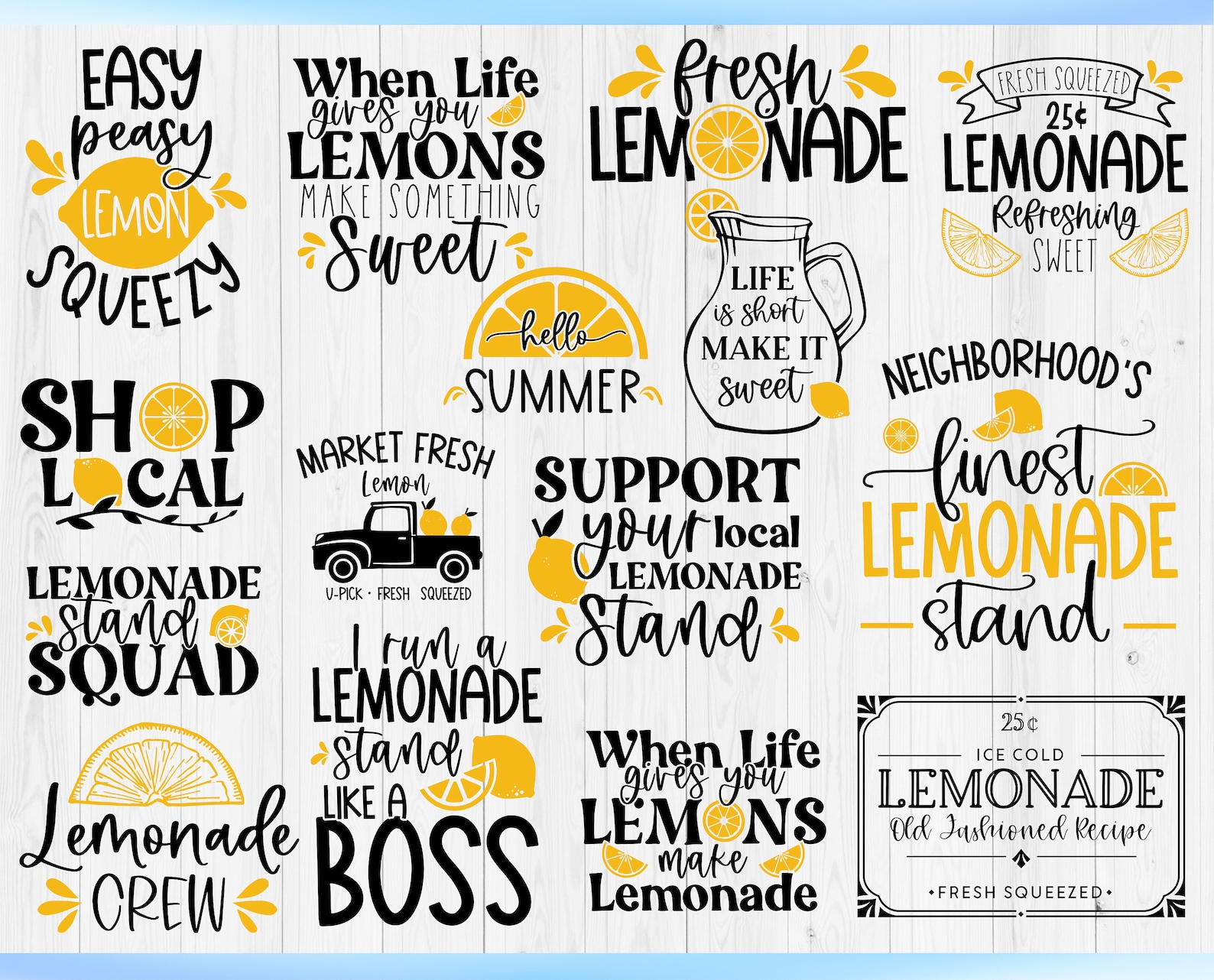 Lemonade SVG Bundle,lemonade Stand Svg,lemonade Sign Svg,freshly ...