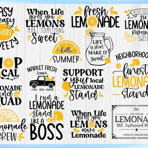 Lemonade SVG Bundle,lemonade Stand Svg,lemonade Sign Svg,freshly ...