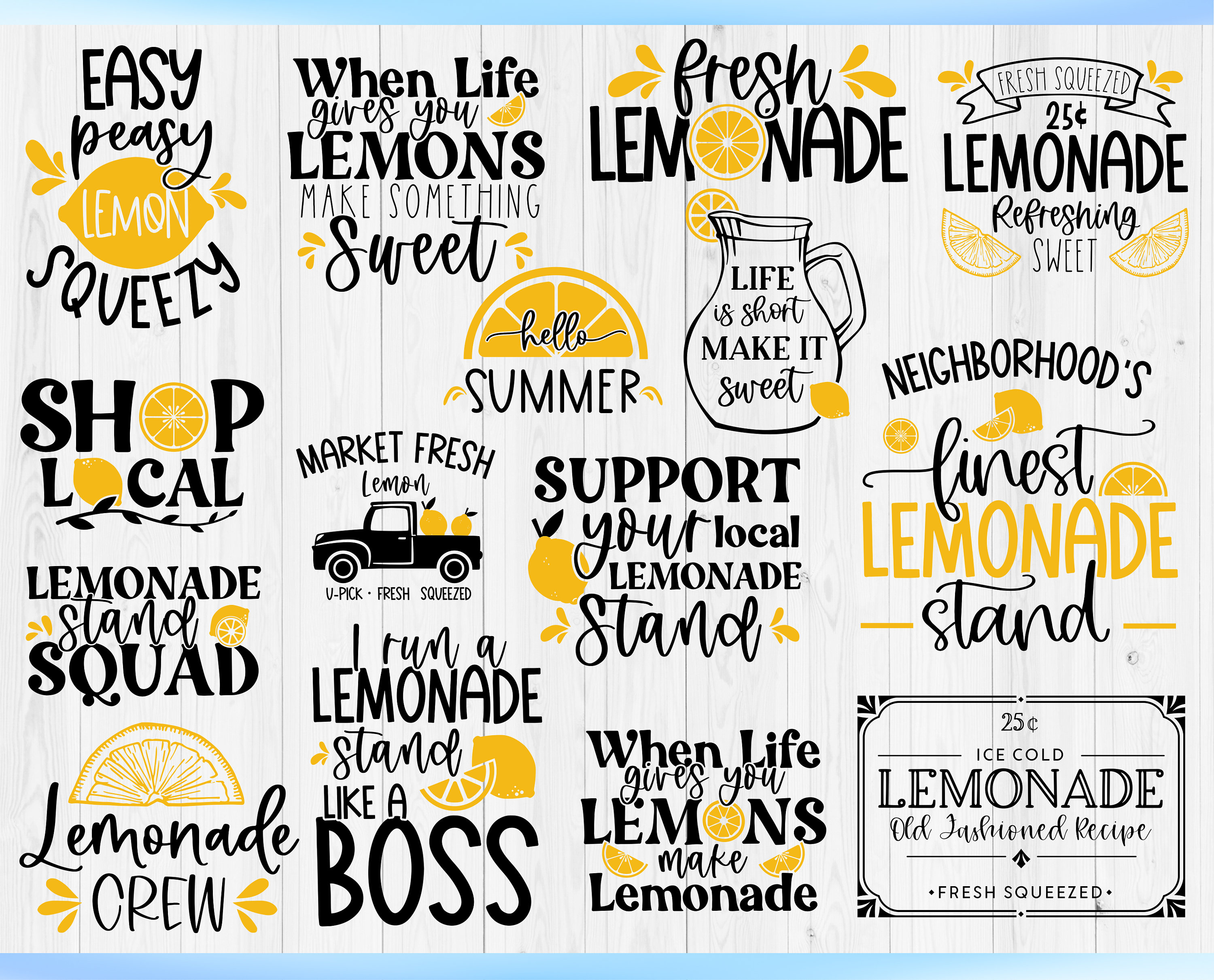 Lemonade SVG Bundlelemonade Stand Svglemonade Sign - Etsy