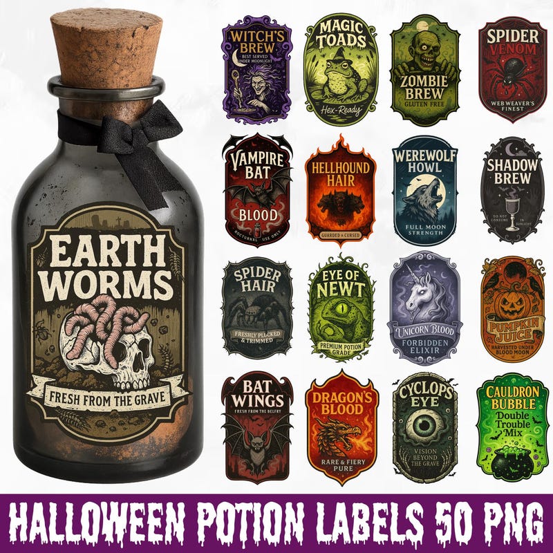 Magic Potion Label Stickers - Etsy