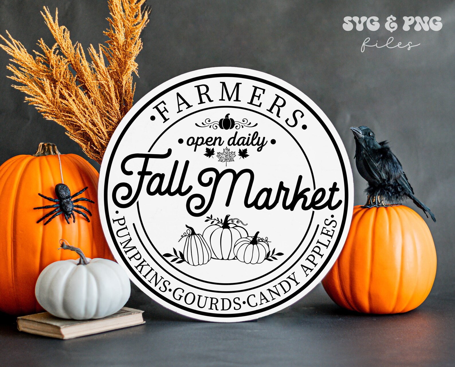 Fall Round Sign Svg Bundle, Thanksgiving Round Door Hanger Svg, Autumn ...