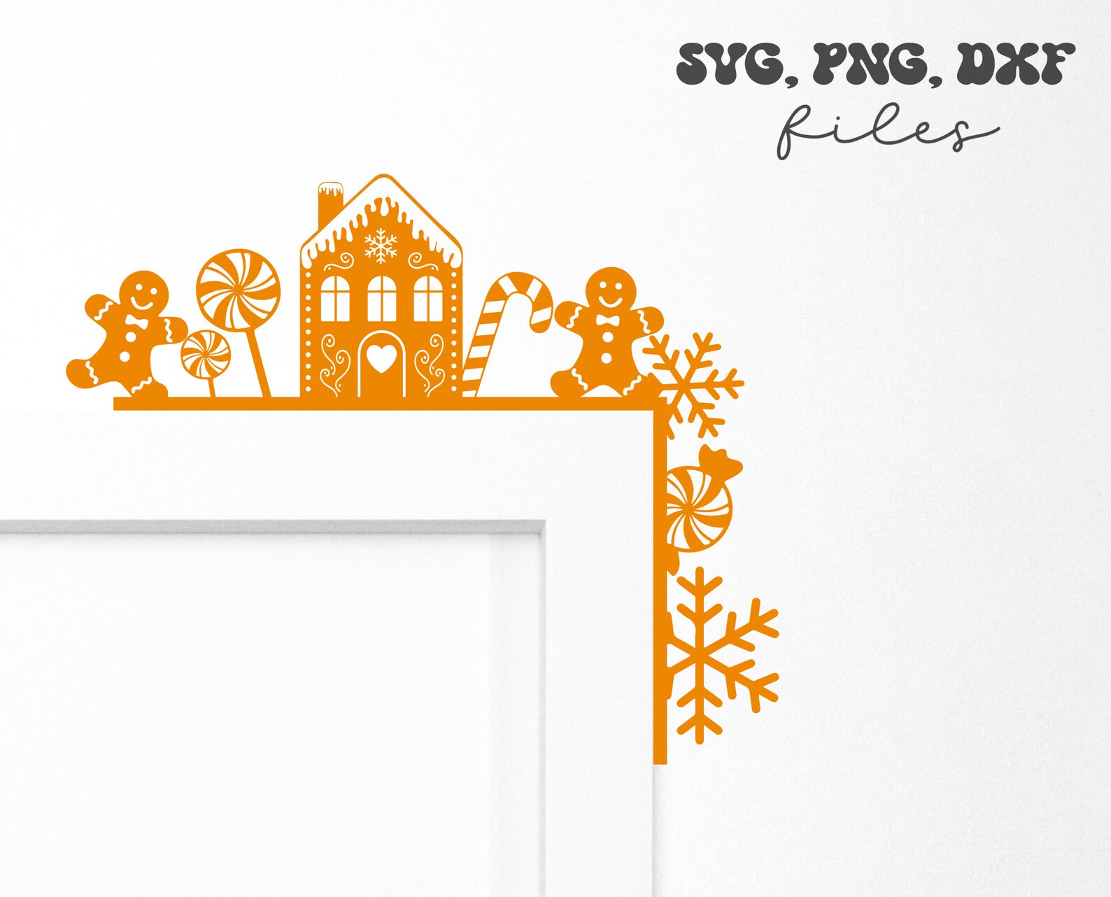 Christmas Door Corners SVG Bundle, Christmas Trim Corner Svg, Door ...