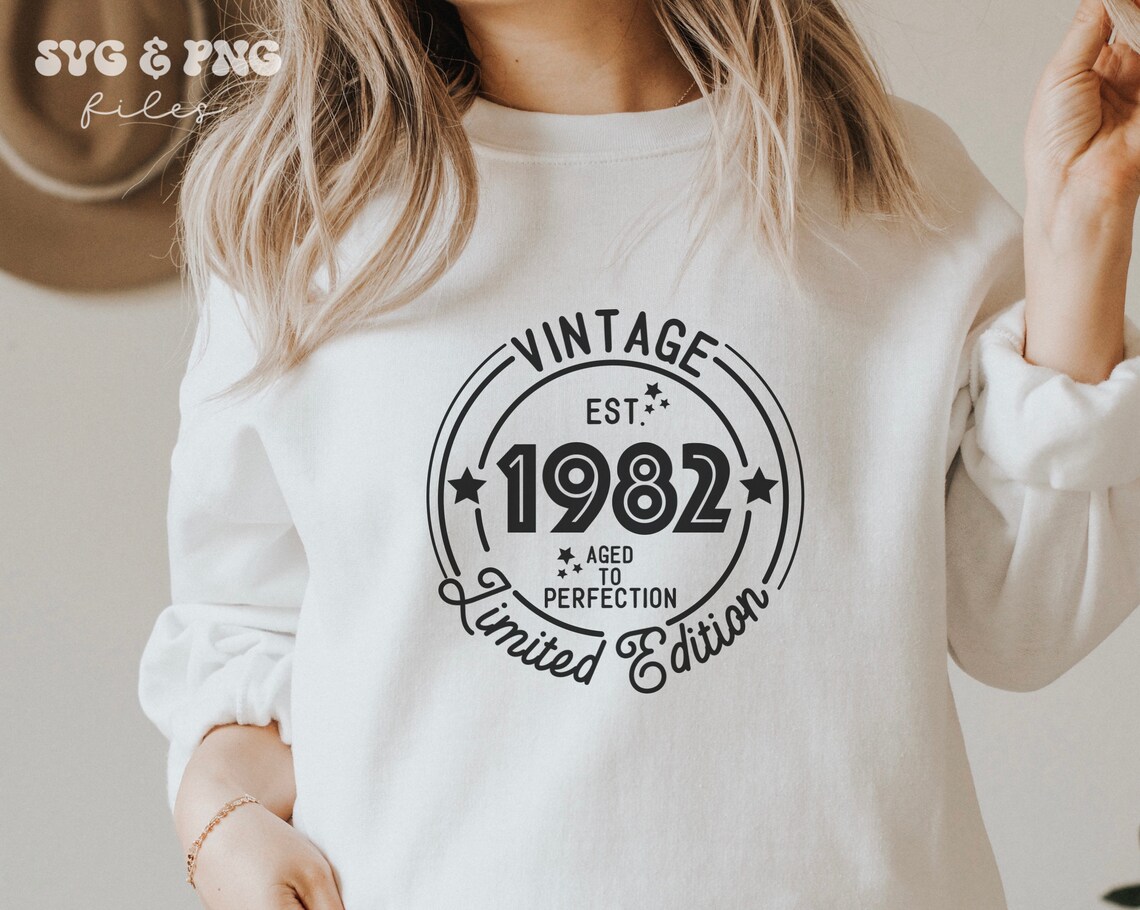 Limited Edition 1982 Svg Vintage 1982 Svg 1982 Birthday Svg - Etsy