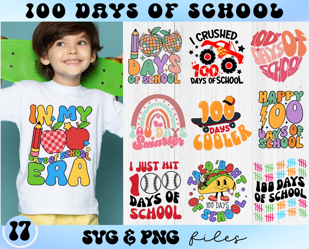 100 Days of School SVG Bundle, Happy 100 Days Svg, Back to School Svg ...