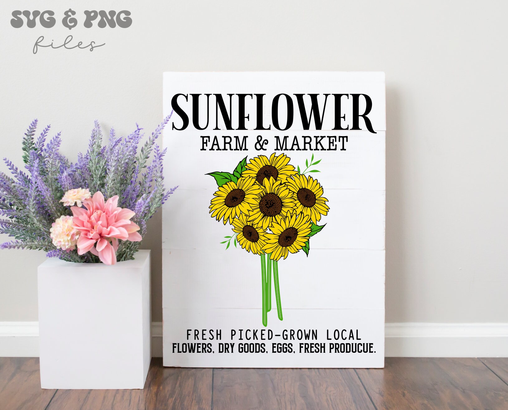 Sunflower Sign SVG Bundle, Sunflower Quotes Svg, Farmers Market Svg Set ...