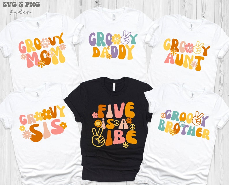 Groovy Family SVG Bundle, Retro Family Svg, Groovy Birthday Svg ...