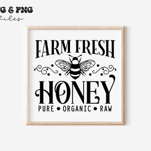 Honey Sign SVG Bundle, Farmhouse Sign Svg, Farm Fresh Honey Svg, Bumble ...