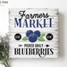 Blueberry Sign SVG Bundle, Farm Fresh Blueberries Svg, Local Blueberry ...