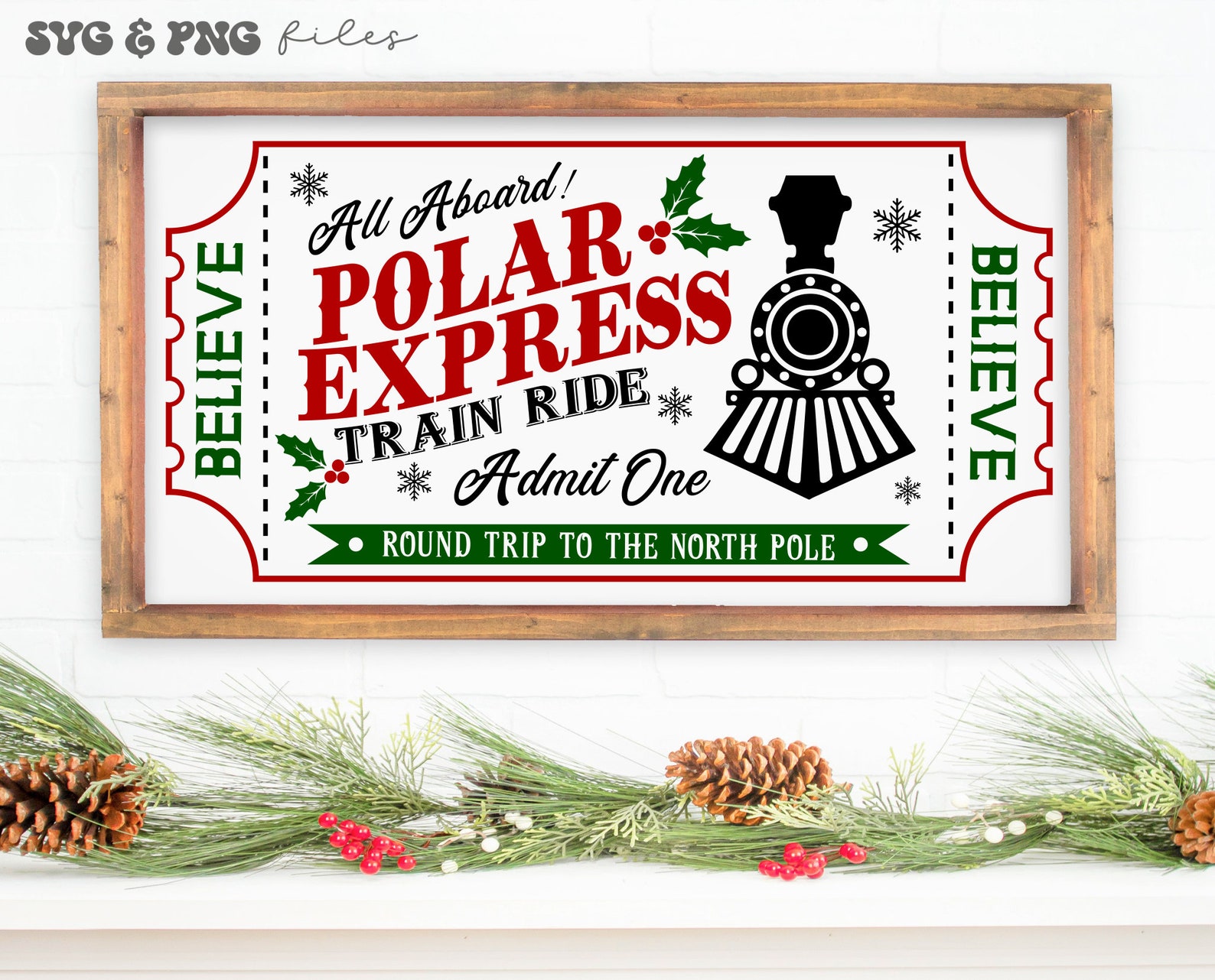 Polar Express Ticket Svg Polar Express Png Christmas Sign - Etsy