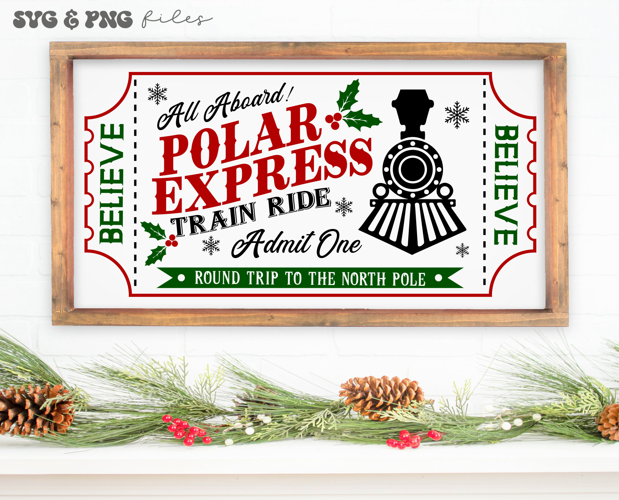 Polar Express Ticket Svg Polar Express Png Christmas Sign - Etsy UK