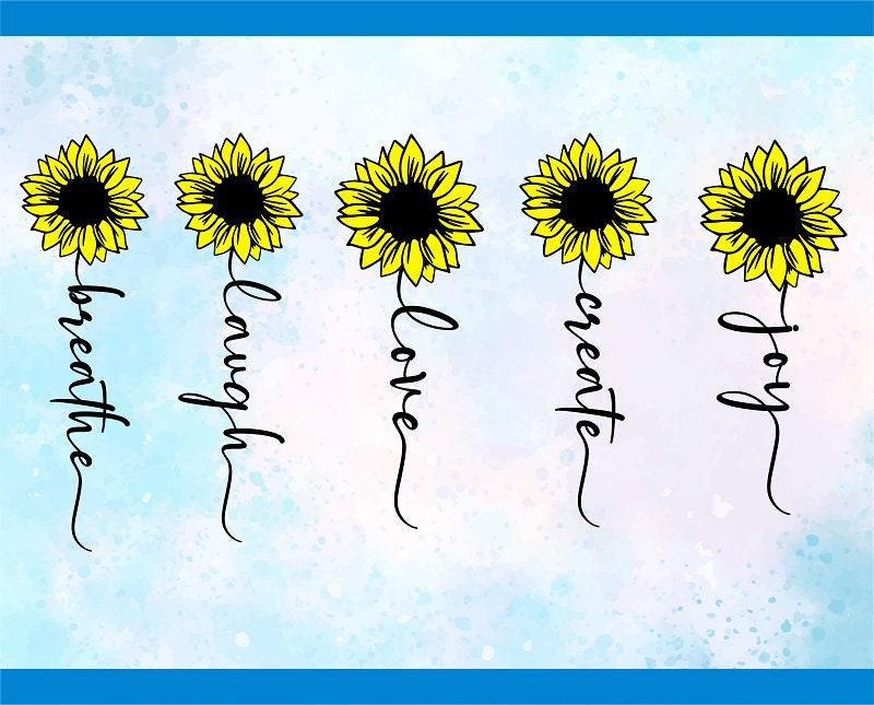 Faith Hope Love Svgfaith Hope Love Sunflower Svgsunflower - Etsy