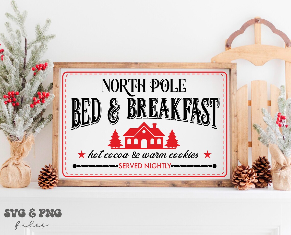 North Pole Svg Bundle Farmhouse North Pole Sign Svg Santa - Etsy UK