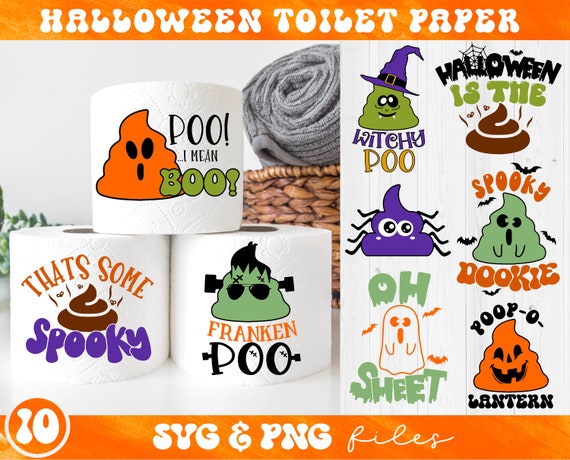 Halloween Toilet Paper Svg Bundle Halloween Gag Gift Svg - Etsy