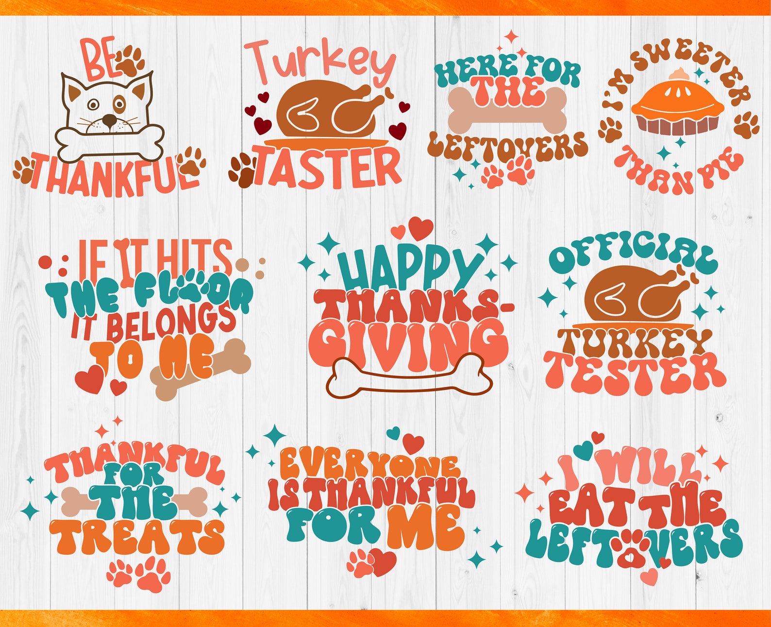 Thanksgiving Dog Bandala Svg, Thanksgiving Dog Svg Bundle, Thanksgiving ...