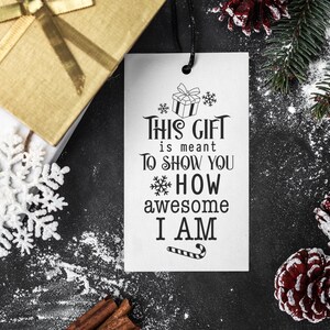 Gift Tag Quote SVG Bundle, Funny Christmas Gift Tags Svg, Sarcastic ...