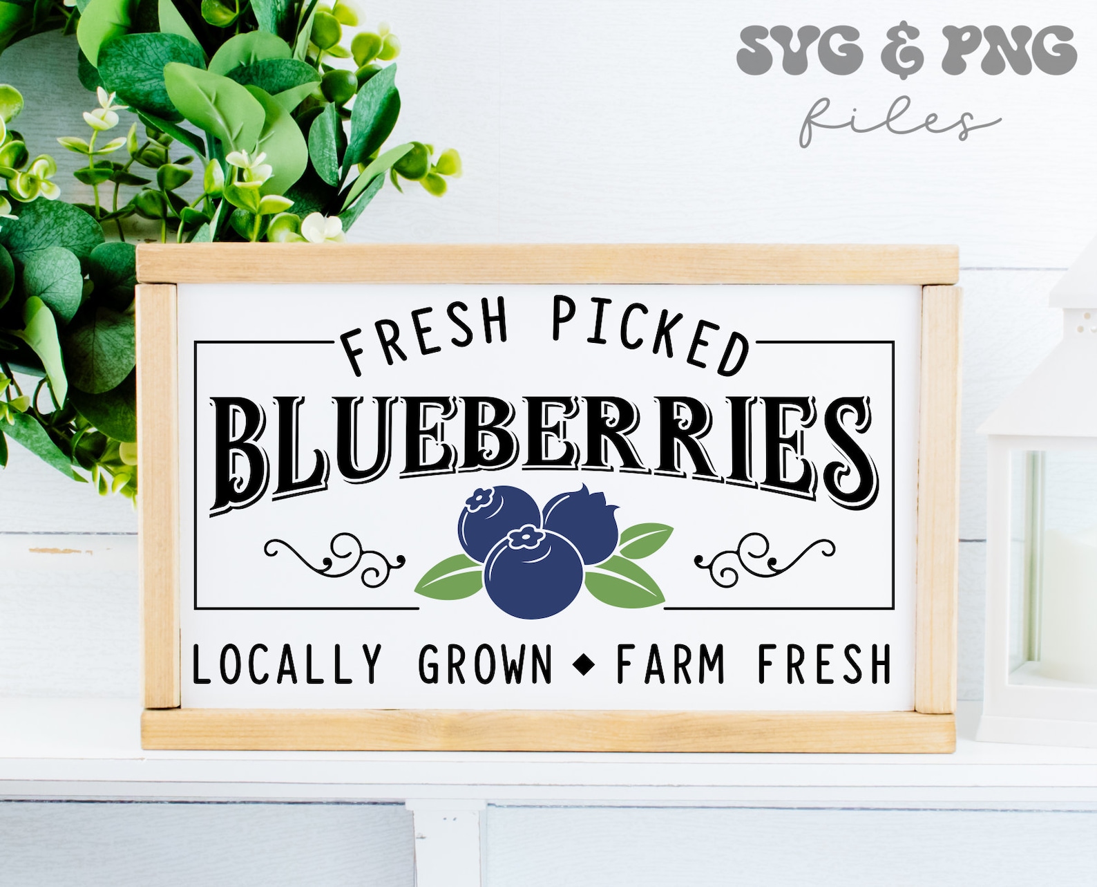 Blueberry Sign SVG Bundle, Farm Fresh Blueberries Svg, Local Blueberry ...
