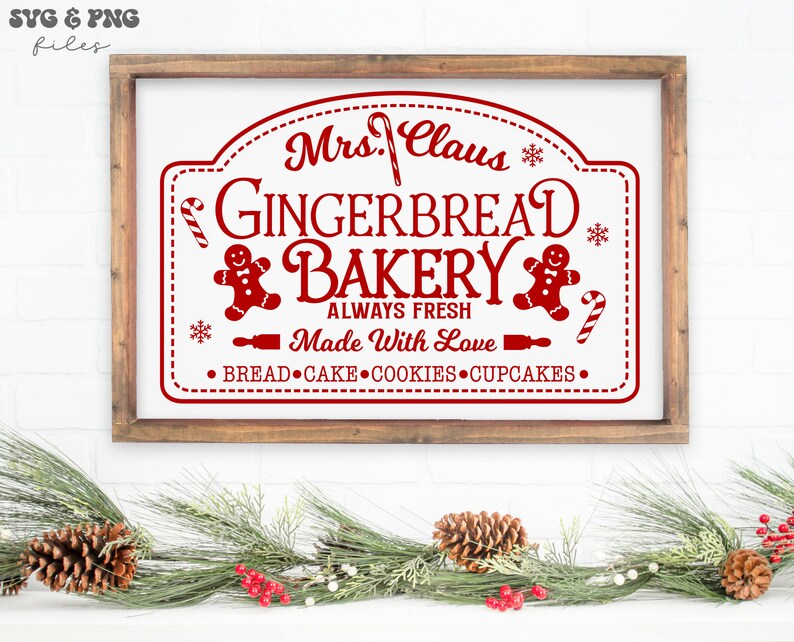 Gingerbread Svg Bundle Christmas Gingerbread Sign Svg - Etsy