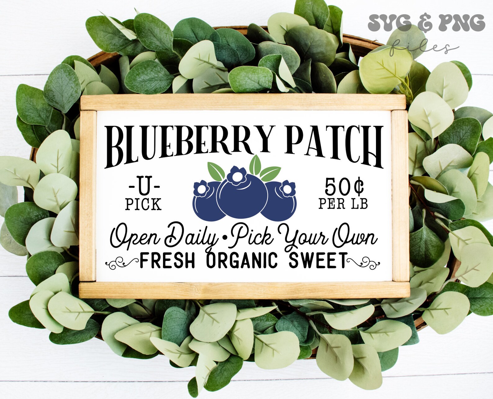 Blueberry Sign SVG Bundle, Farm Fresh Blueberries Svg, Local Blueberry ...