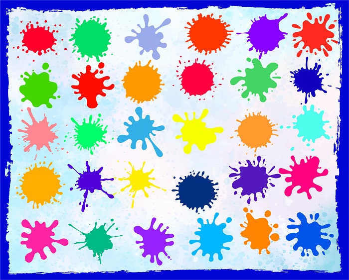 Paint Splashes Svgpaint Splatter Svgpaint Splash Svgcolor - Etsy