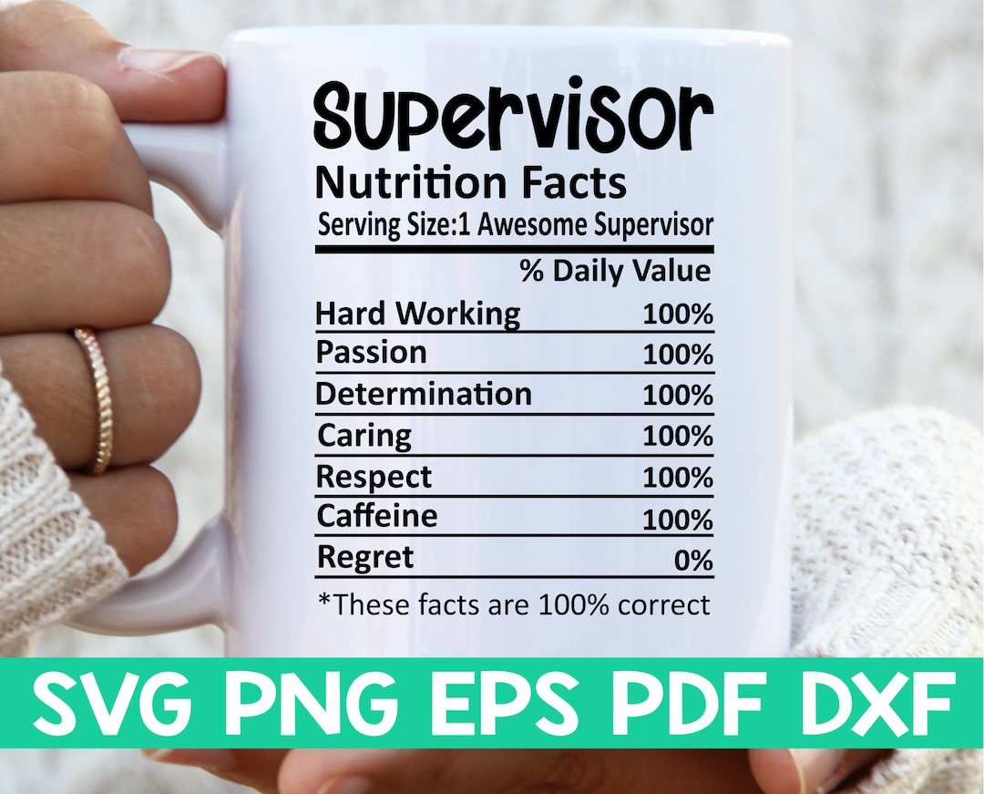Supervisor Nutrition Facts Svg,supervisor Nutritional Facts Svg ...
