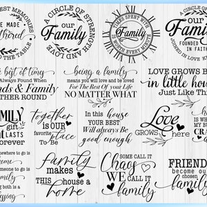Family Sign SVG Bundle, Rustic Farmhouse Svg Set, Welcome Sign Door ...