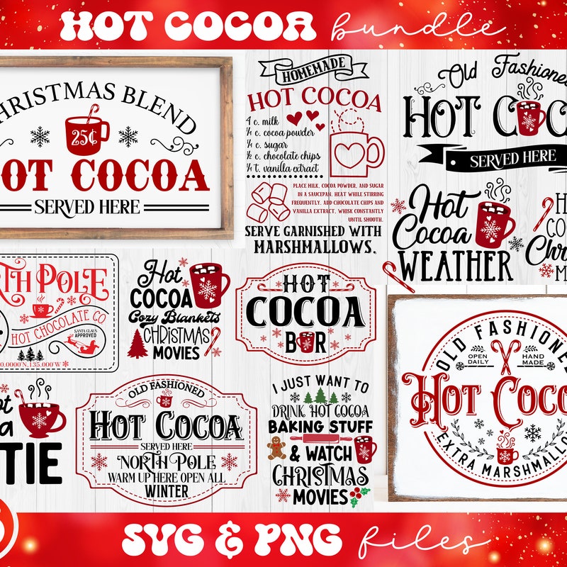 Hot Cocoa Sign Svg - Etsy