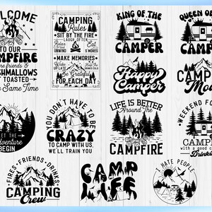 Camping SVG Bundle, Happy Camper Svg, Let's Get Toasted Svg, Camp More ...