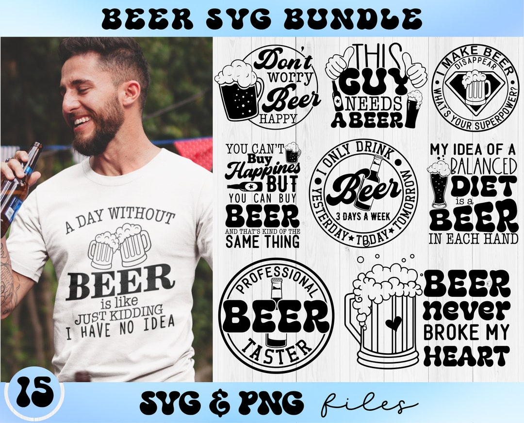 Beer SVG Bundle, Funny Beer Quotes Svg, It's Beer O'clock Svg, Beer ...