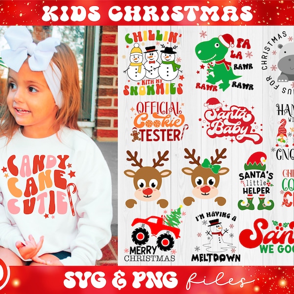 Kids Christmas Svg - Etsy