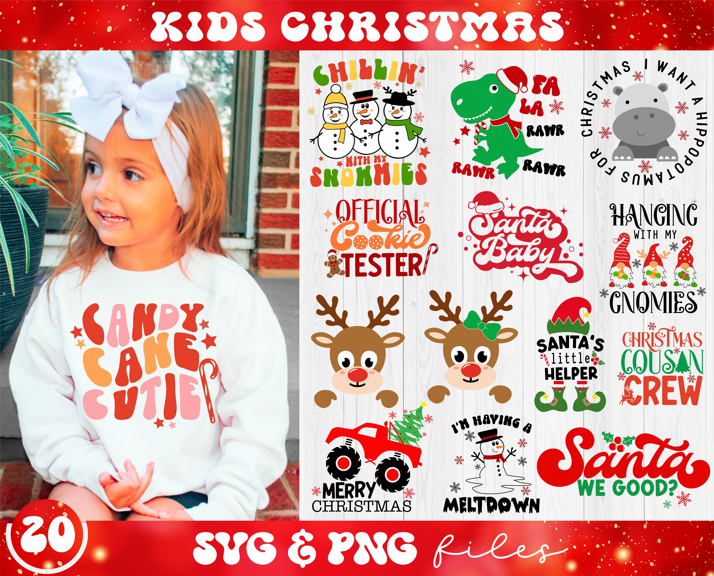 Kids Christmas SVG Bundle, Funny Kids Christmas Svg, Christmas Toddler ...
