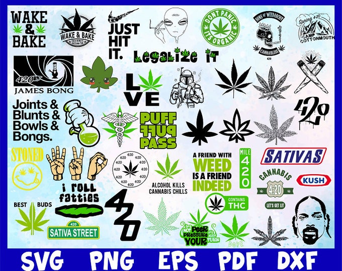 Weed SVG Bundle - Marijuana SVG -420 Bundle - Instant Download - Etsy ...