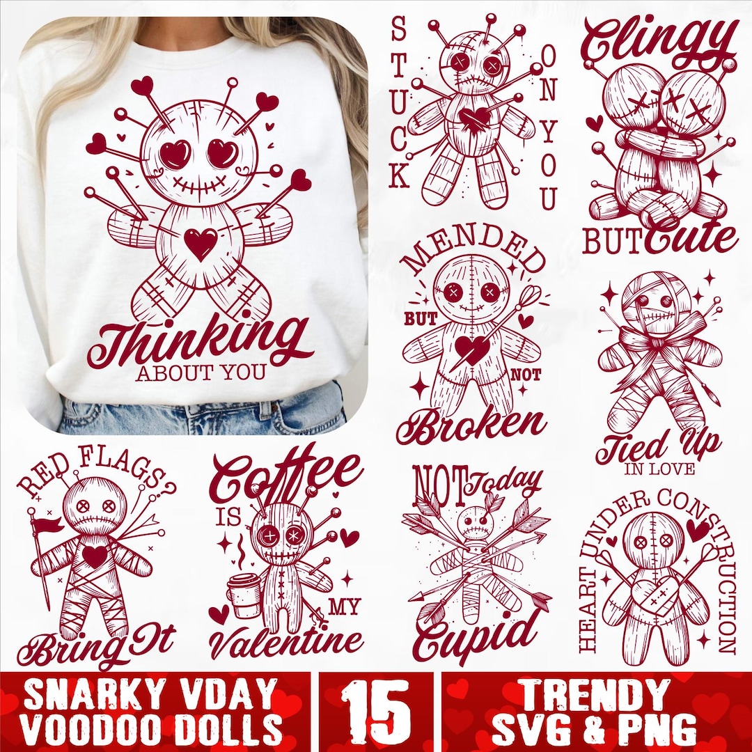 Snarky Voodoo Doll SVG Bundle, Funny Valentine’s Day Svg, Sassy Voodoo ...