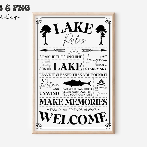 Lake House Rules - Etsy