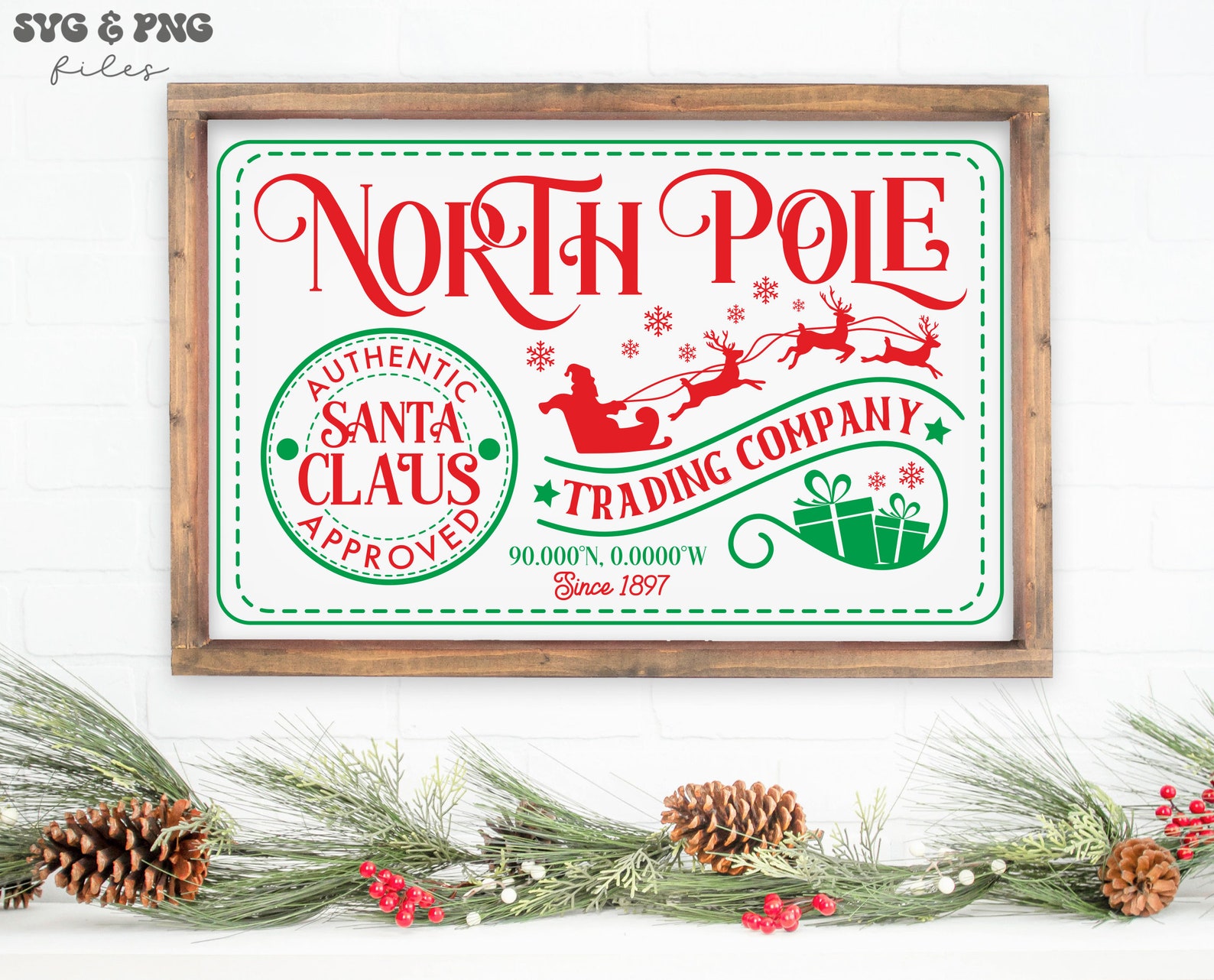 North Pole Svg Bundle Farmhouse North Pole Sign Svg Santa - Etsy UK