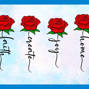 Faith Hope Love Svg,faith Hope Love Rose Svg,rose Svg for Cricut,rose ...