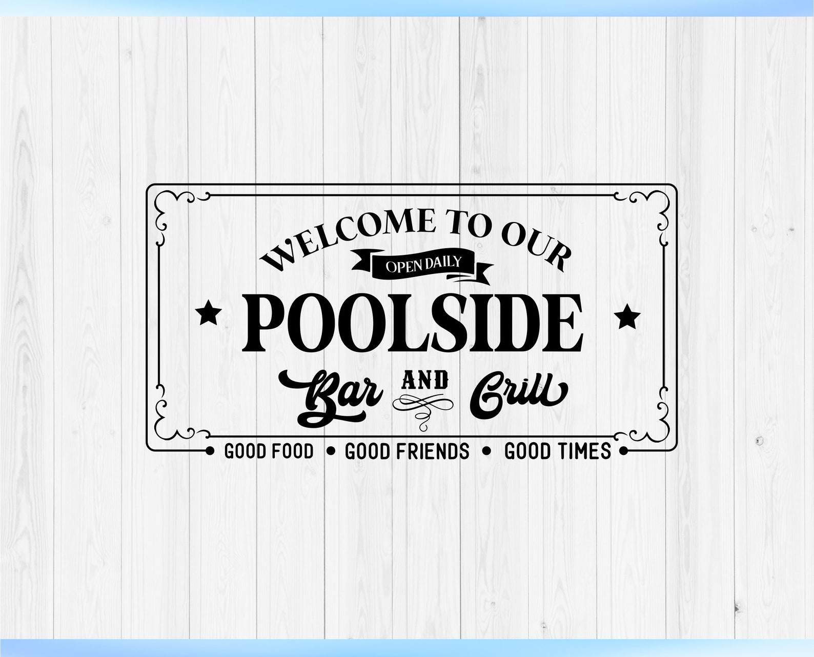 Welcome to Our Poolside Bar and Grill Svg,poolside Sign Svg,welcome ...