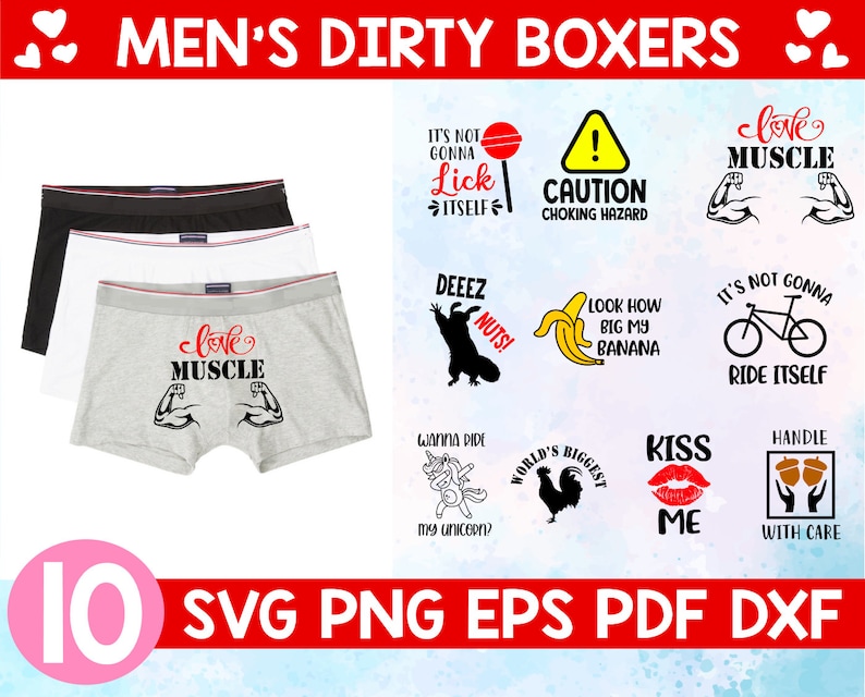 Men's Boxers Bundle Svgboxer Brief Svg Funny Men Boxers - Etsy UK