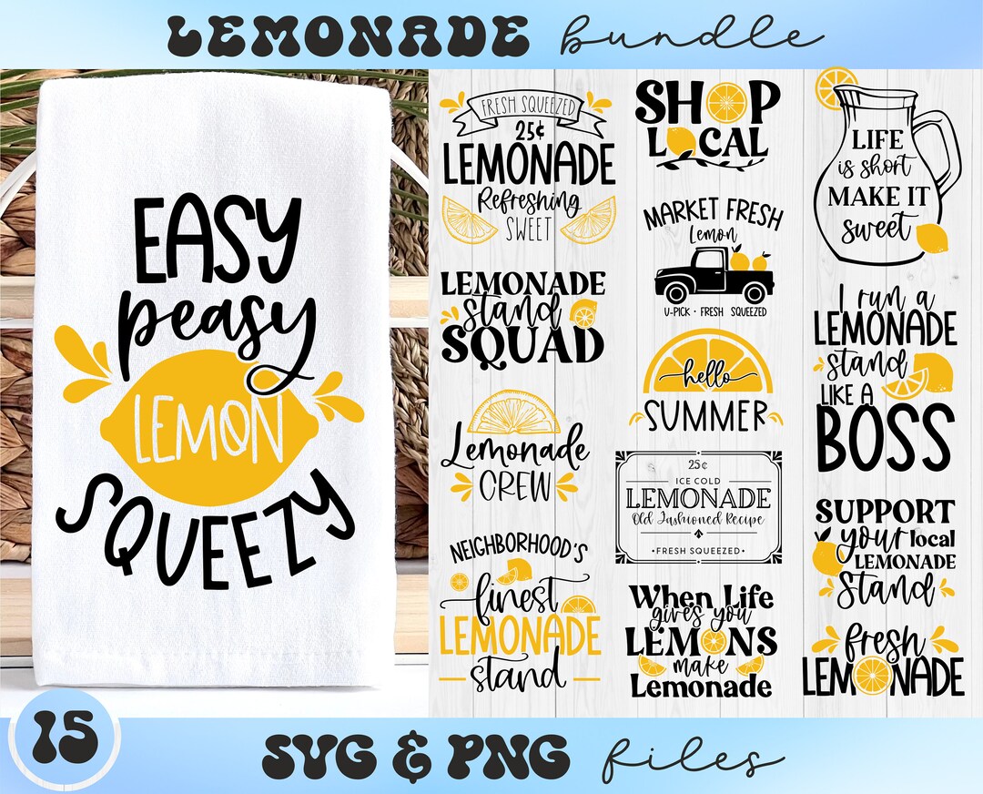 Lemonade SVG Bundle,lemonade Stand Svg,lemonade Sign Svg,freshly ...