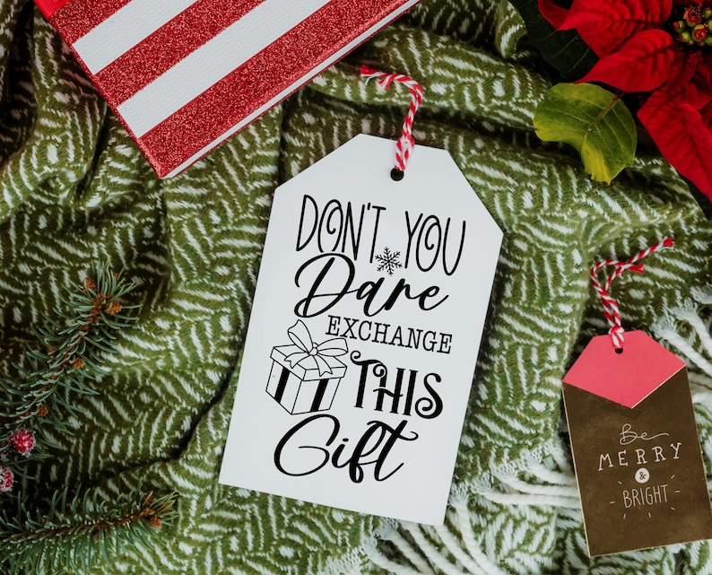 Gift Tag Quote SVG Bundle, Funny Christmas Gift Tags Svg, Sarcastic ...