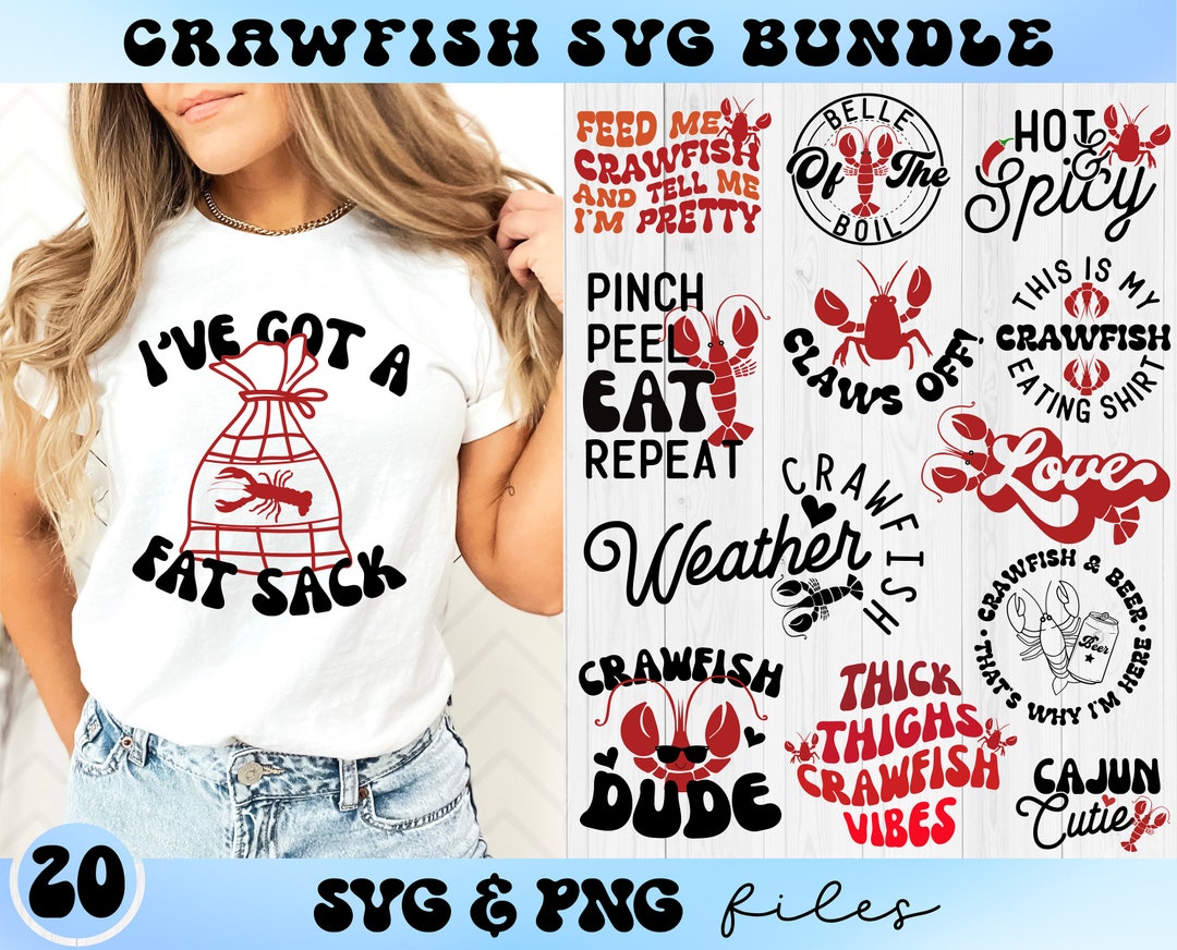 Crawfish SVG Bundle, Crawfish Boil Svg, Crawfish Shirt Svg, Belle of ...