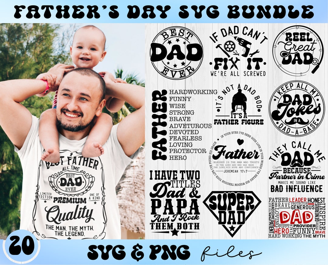 Father's Day SVG Bundle, Gift for Dad Svg, Dad the Man the Myth the ...