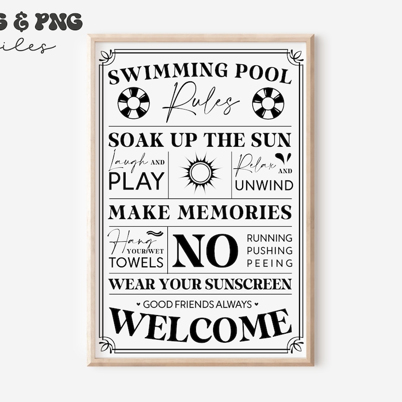 Funny Pool Signs - Etsy