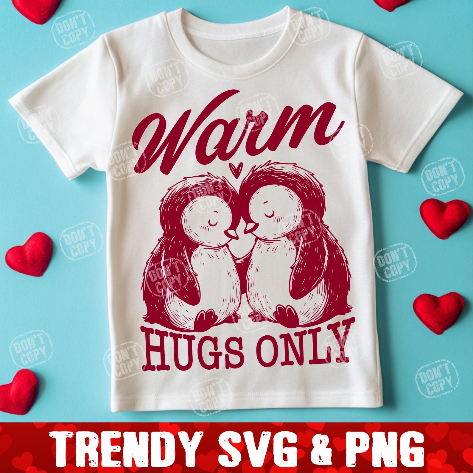 Warm Hugs Only SVG PNG, Cute Penguin Svg, Trendy Vday Toddler Svg, Cozy ...