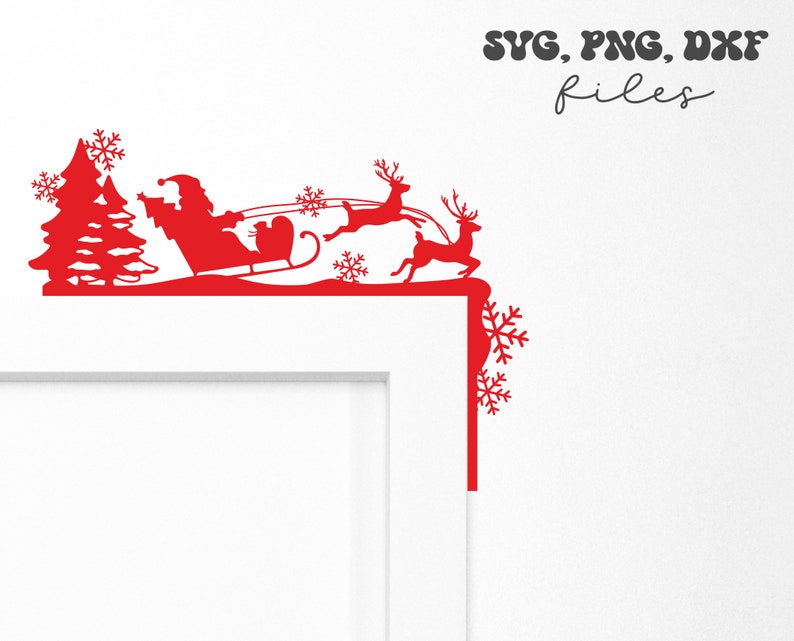 Christmas Door Corners SVG Bundle, Christmas Trim Corner Svg, Door ...