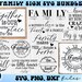 Family Sign SVG Bundle, Rustic Farmhouse Svg Set, Welcome Sign Door ...
