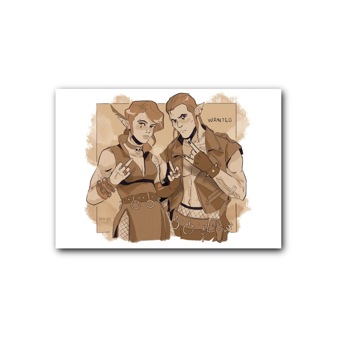 Vaxildan and Vexahlia ‘wanted Poster’ A5 Print Horizontal - Etsy